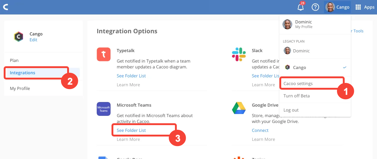 How to connect Microsoft Teams with Cacoo – FAQs & Technical Support | Nulab