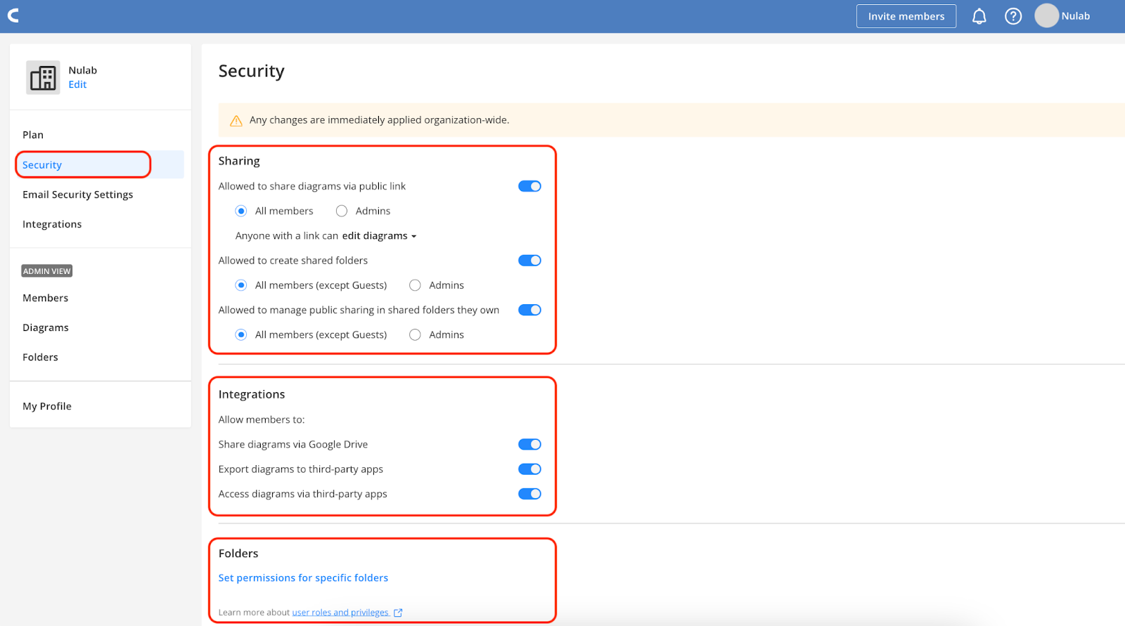 Cacoo 101: Security settings – FAQs & Technical Support | Nulab
