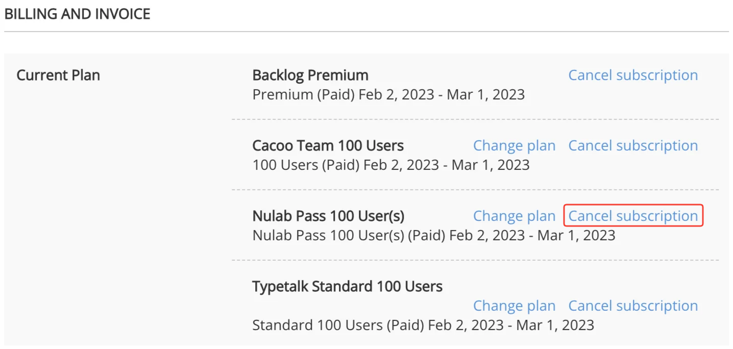 How to cancel your plan – FAQs & Technical Support | Nulab