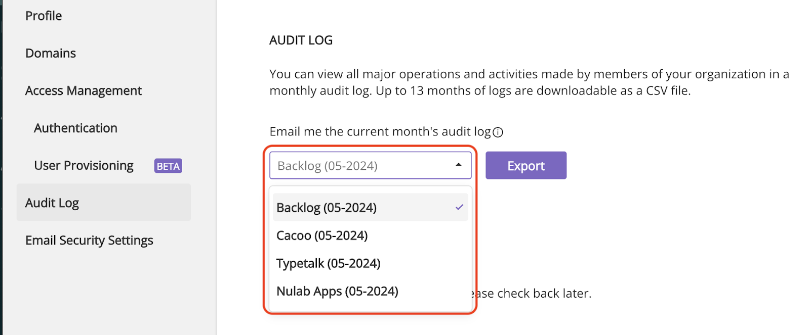 How to download audit logs – FAQs & Technical Support | Nulab
