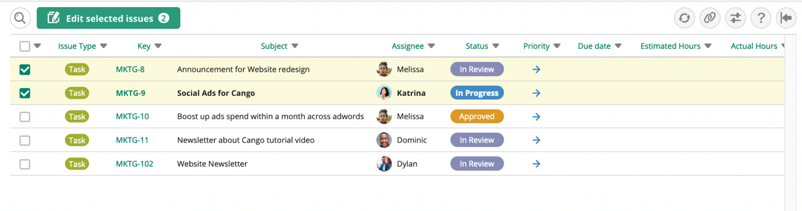 How To Update Multiple Issues At Once In Backlog Faqs And Technical Support Nulab