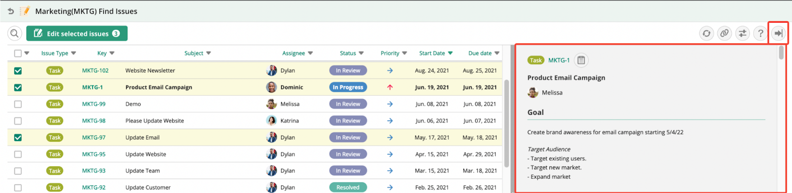 How To Update Multiple Issues At Once In Backlog Faqs And Technical Support Nulab