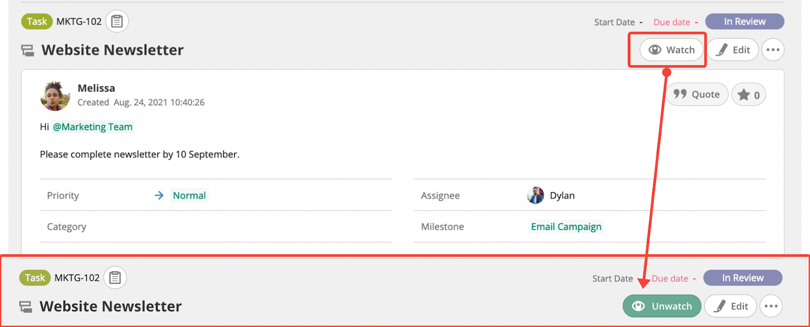 How to watch issues in Backlog – FAQs & Technical Support | Nulab