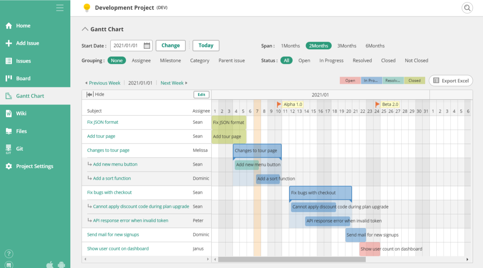 Backlog 101: Gantt charts – FAQs & Technical Support | Nulab