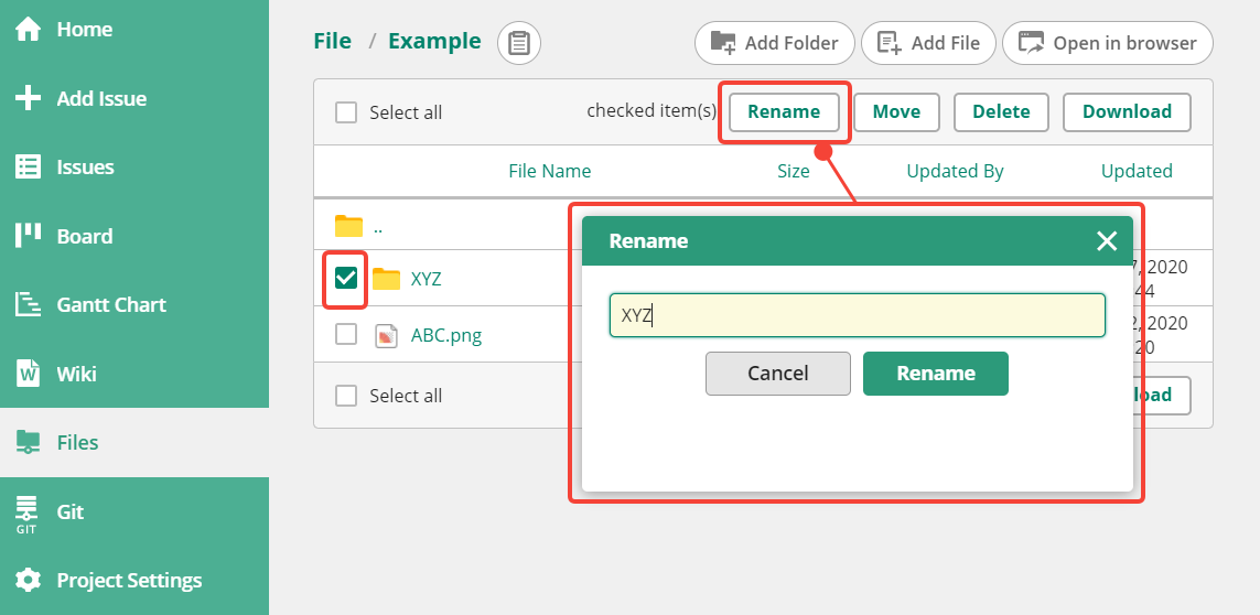 How to manage project files and folders in Backlog – FAQs & Technical Support | Nulab
