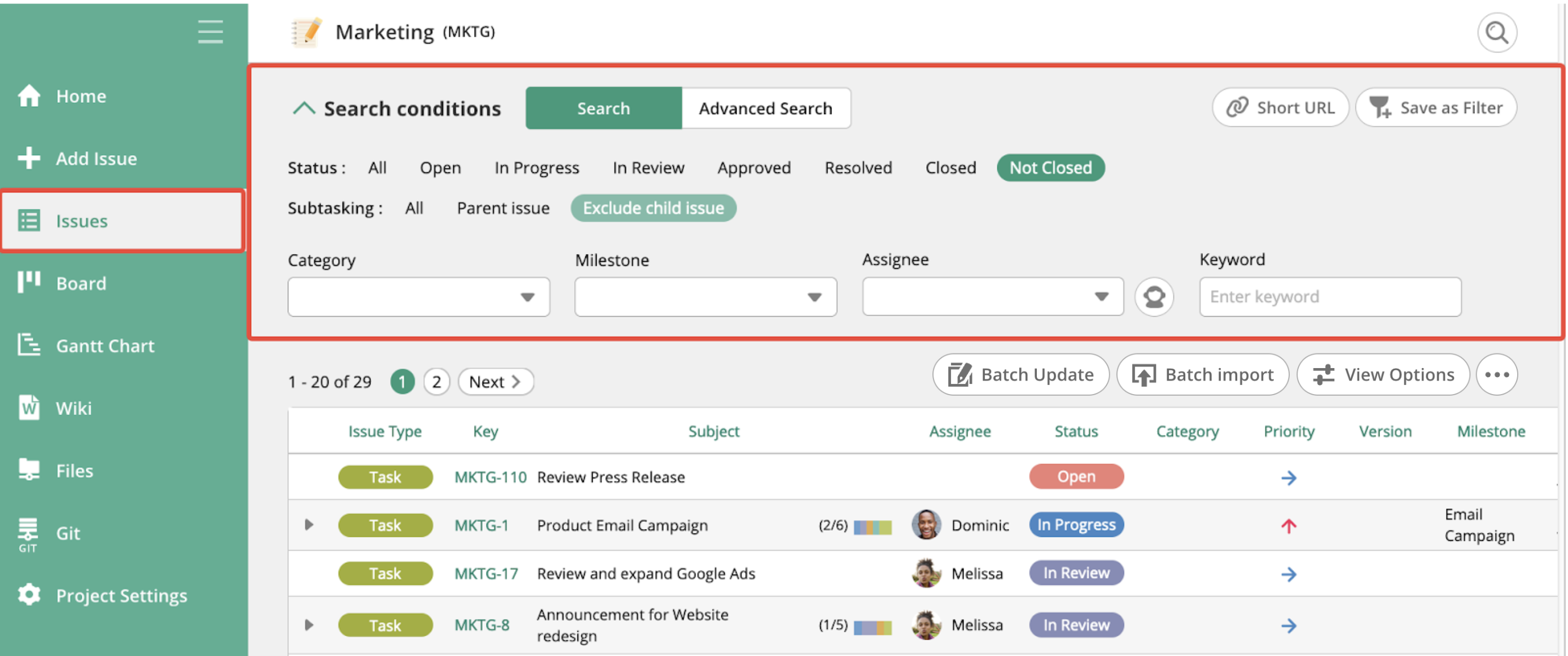 Backlog 101: Issues – FAQs & Technical Support | Nulab